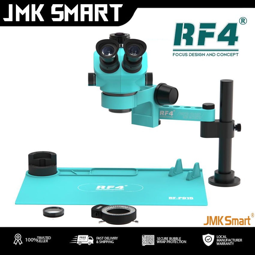 RF4 7050 Pro F019 Latest Triocular Microscope 7-50X Magnification Knob ...