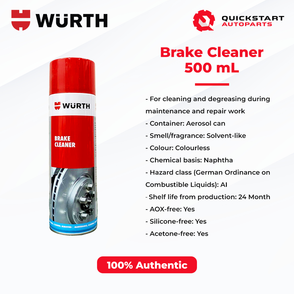 Wurth Brake Cleaner 500ml | Shopee Philippines