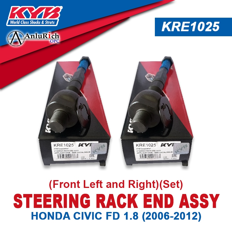 KYB STEERING RACK END ASSY SET (Front Left and Right) for HONDA CIVIC ...