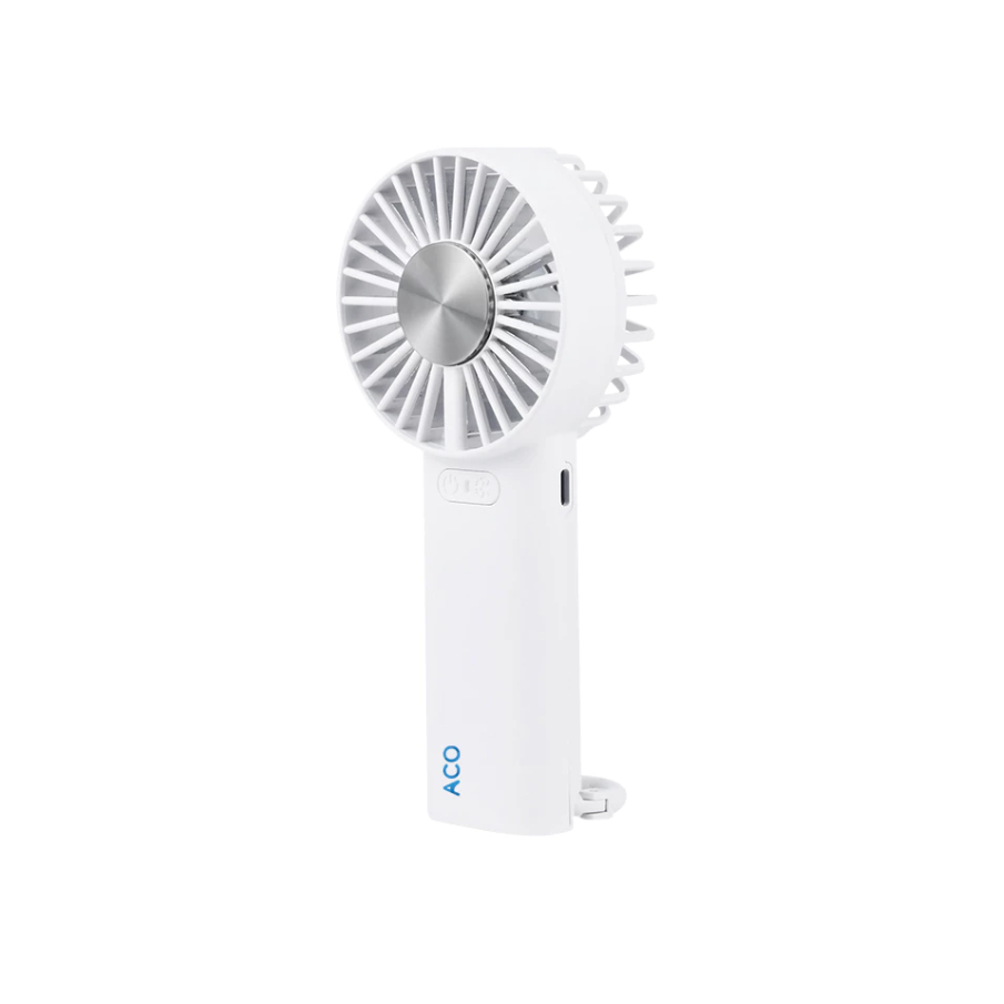 ACO Glacier Rechargeable Handheld Cooling Fan 4000mAh White | Shopee ...
