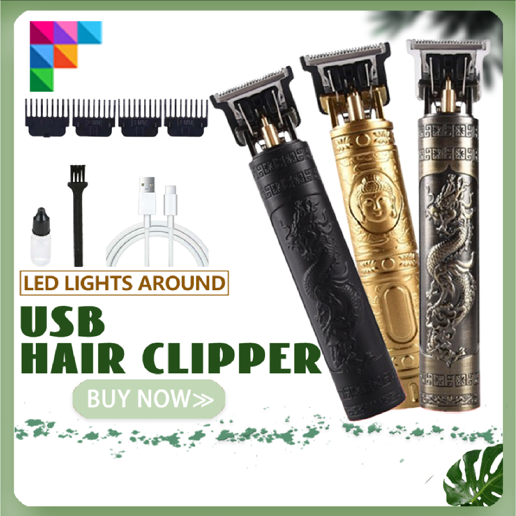 Hair Clipper USB Rechargeable Electric Razor Shaver Professional ...