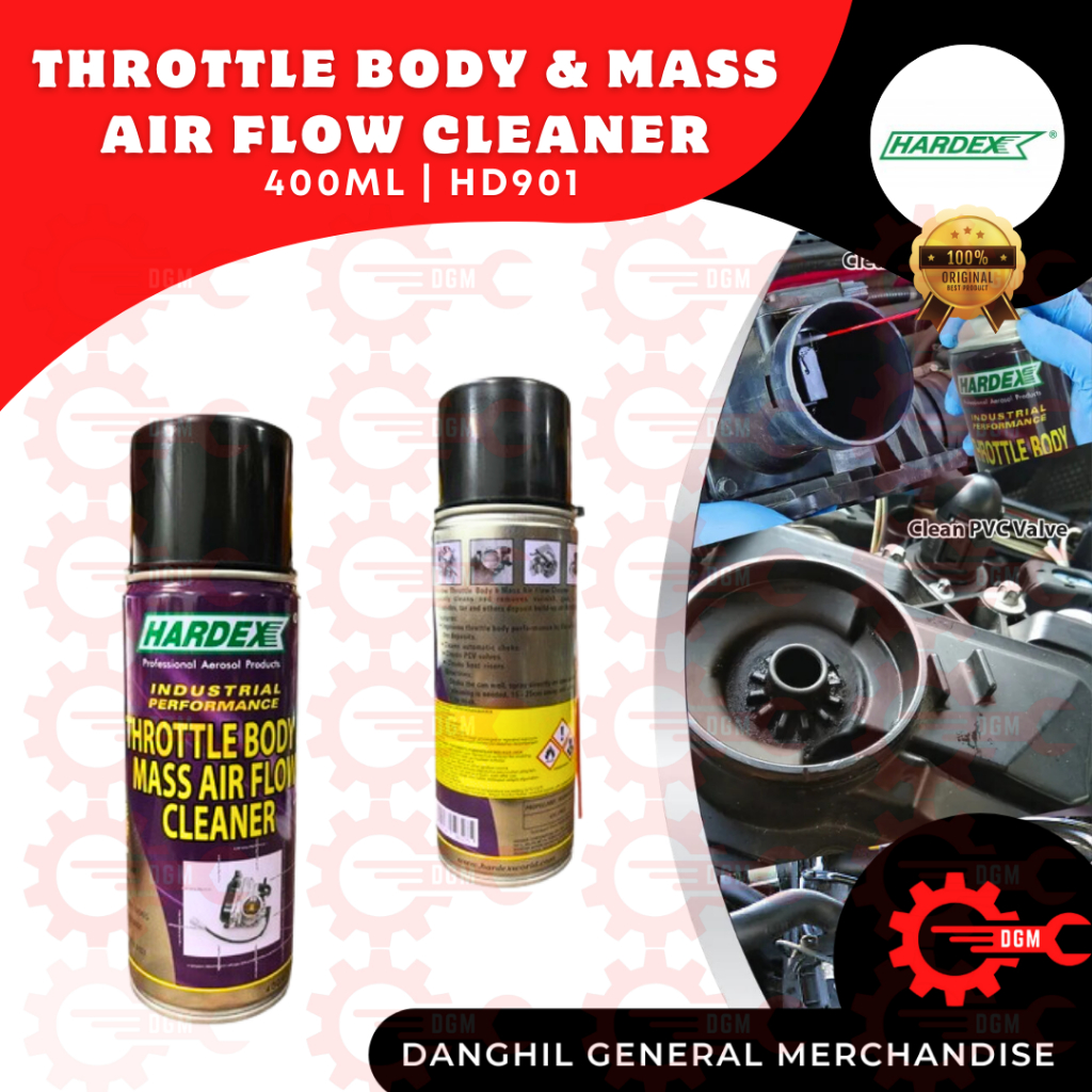 HARDEX Throttle Body & Mass Air Flow Cleaner 400ml (HD901) | Shopee ...