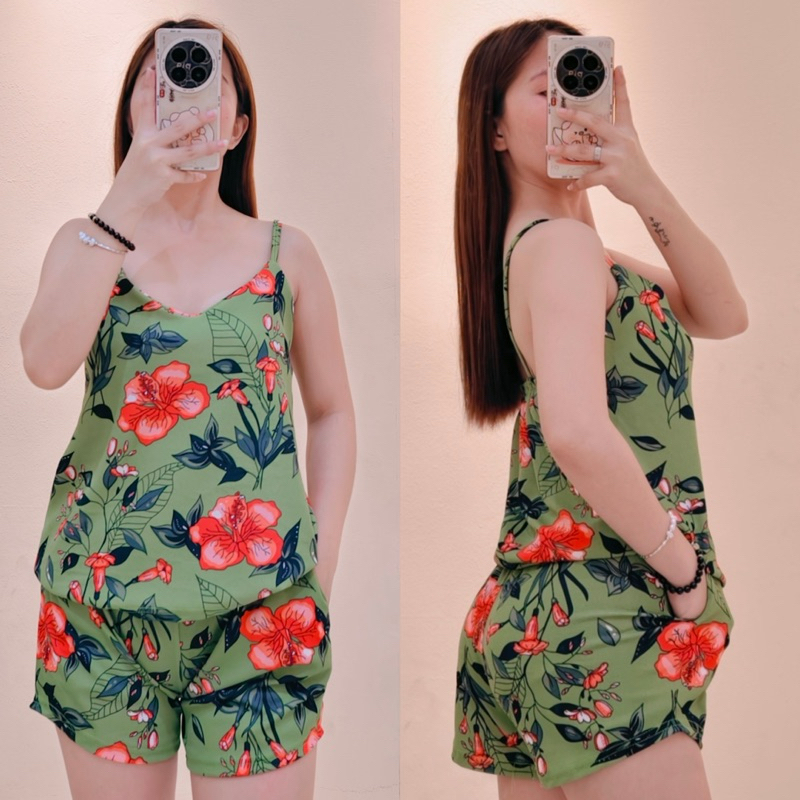 Sunny&Co Sleeveless Top Terno Short Two Pockets Coordinated and ...