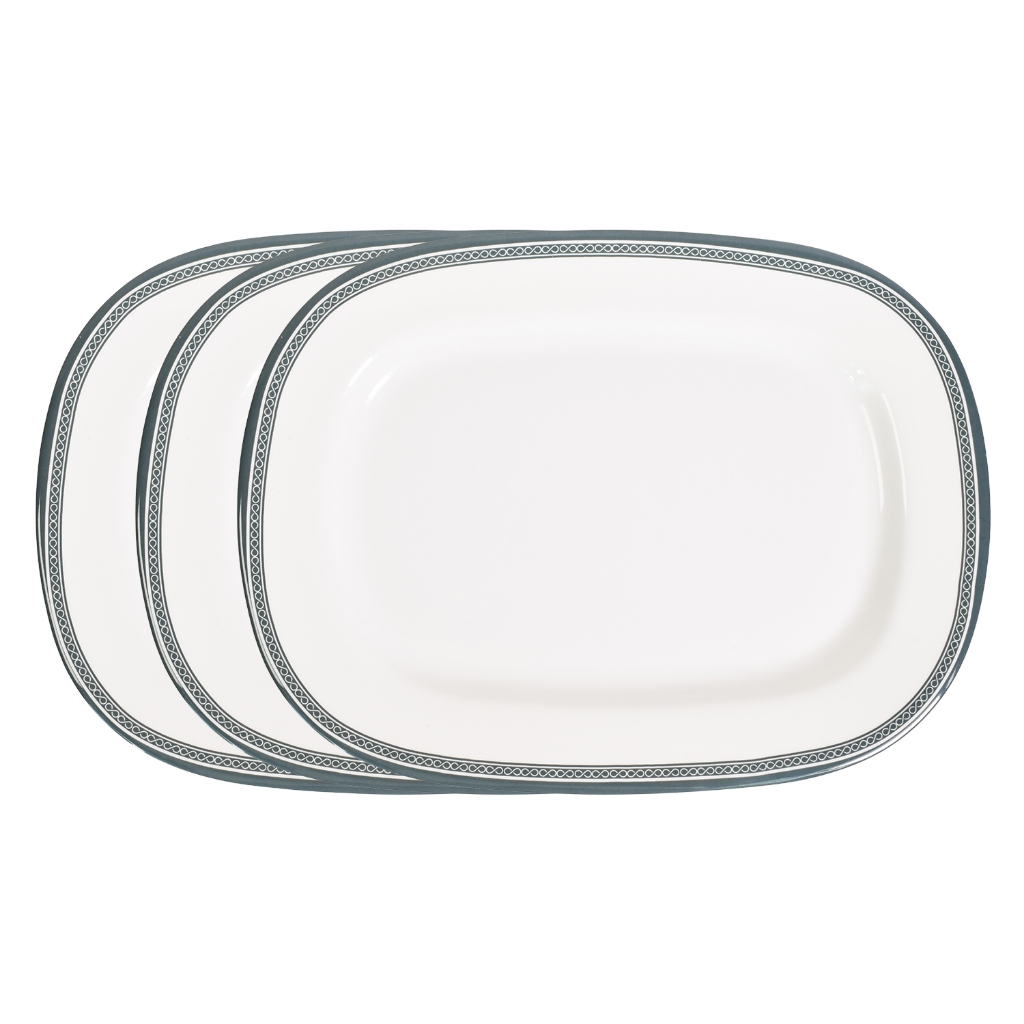 Melawares Liv 3 piece 14 inch Rectangular Platter Set | Shopee Philippines