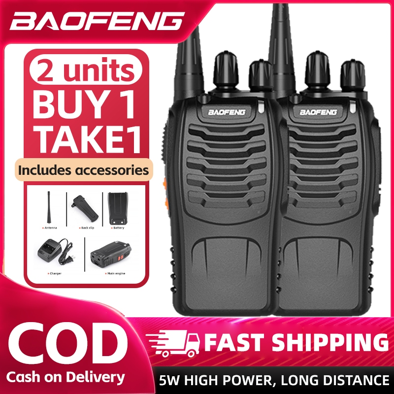 COD Baofeng BF 888S 5W 16CHs 1500mAh Interphone Two Way Radio Walkie Talkie Set of 2 UHF ...