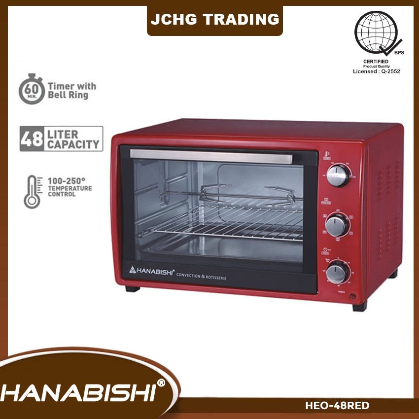 JCHG I Hanabishi Electric Oven 48 Liters -With Convection Function -Red ...