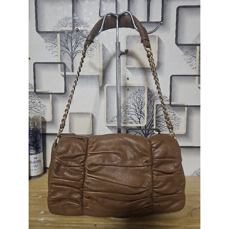 Preloved Authentic Nina Ricci Leather and Chain Shoulder Bag | Shopee ...