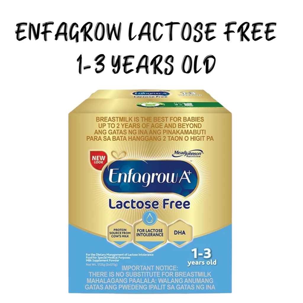 ENFAGROW LACTOSE FREE 1-3 YEARS OLD 900G, 1725G | Shopee Philippines
