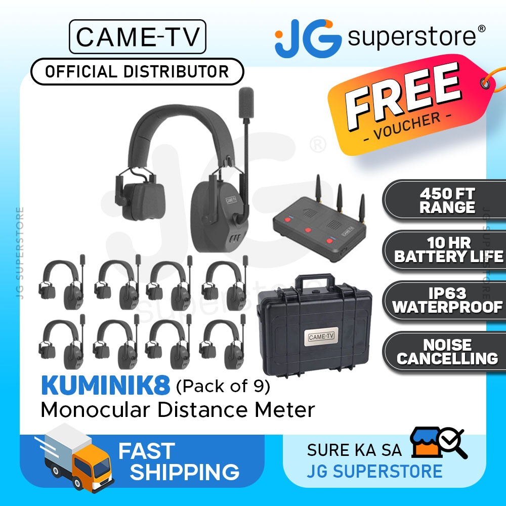 CAME-TV Kuminik8 Full-Duplex Wireless DECT Intercom System Single-Ear ...