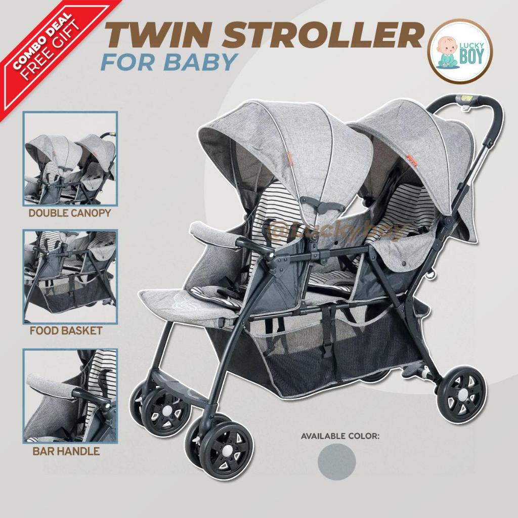 Heavy Duty Modern Twin Stroller for Baby | Shopee Philippines