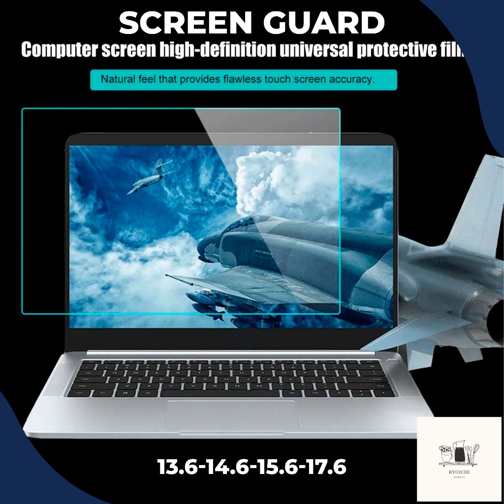 HD Plastic Screen Protector compatible for NoteBook Laptop PC (size 13. ...