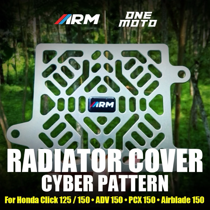ARM ALUMINUM RADIATOR COVER CYBER PATTERN (Click 125 150 / ADV 150 ...