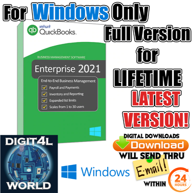 Intuit QuickBooks Enterprise 2024 Full Version for Windows LIFETIME | Shopee Philippines