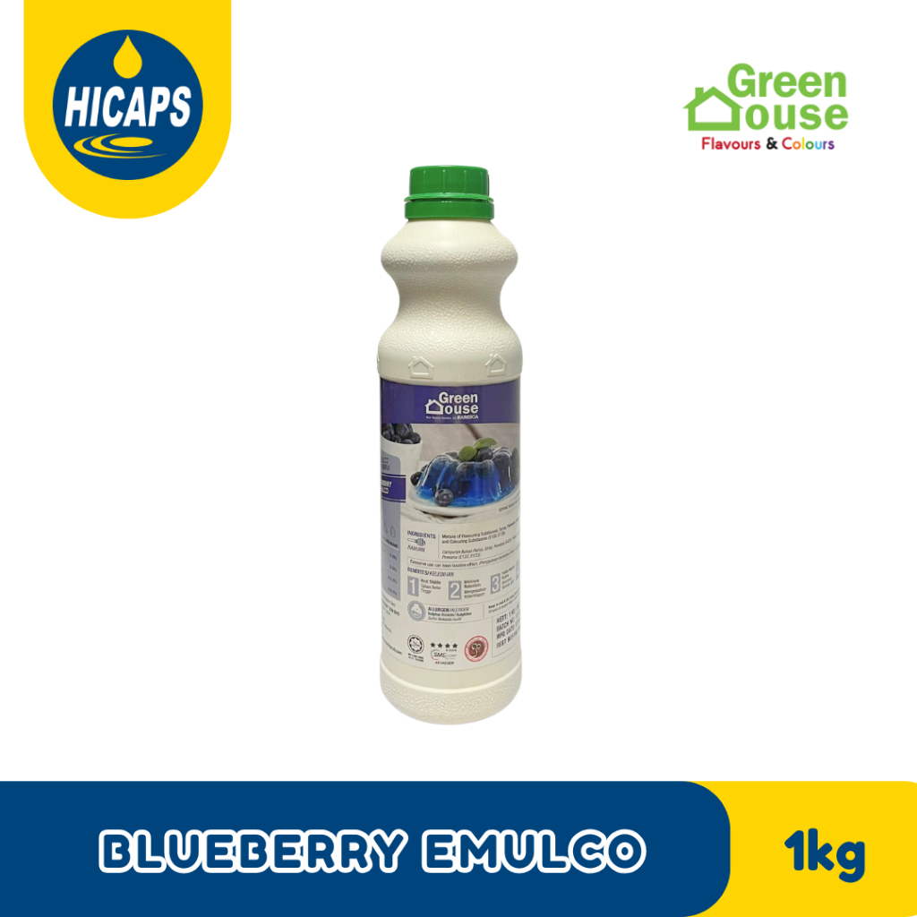 Hicaps Green House Blueberry Emulco 1Kg (Flavor And Color) | Shopee ...