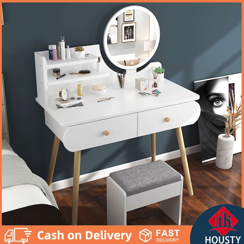 Dressing table modern minimalist Nordic with mirror dressing table ...