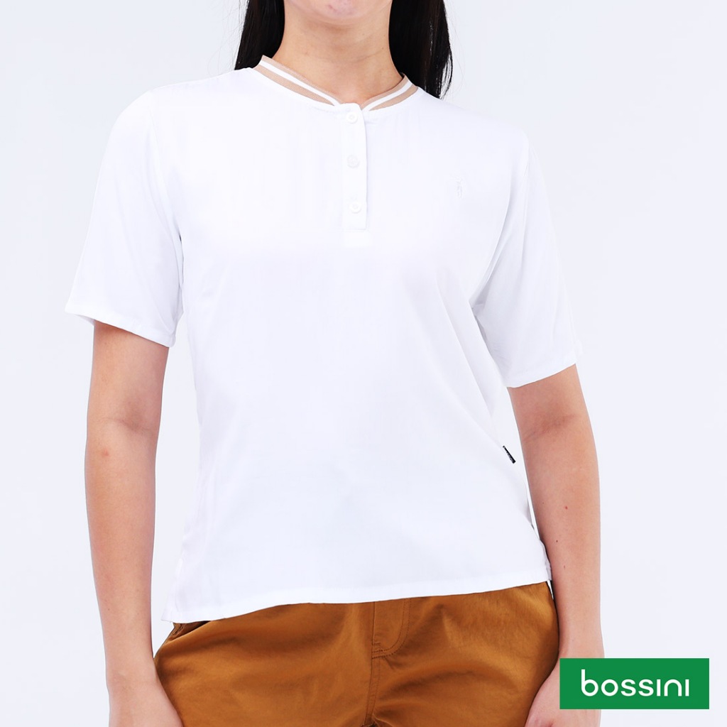 Bossini Ladies Woven Boldtwill Plain Short Sleeve Blouse OST04-0203 ...