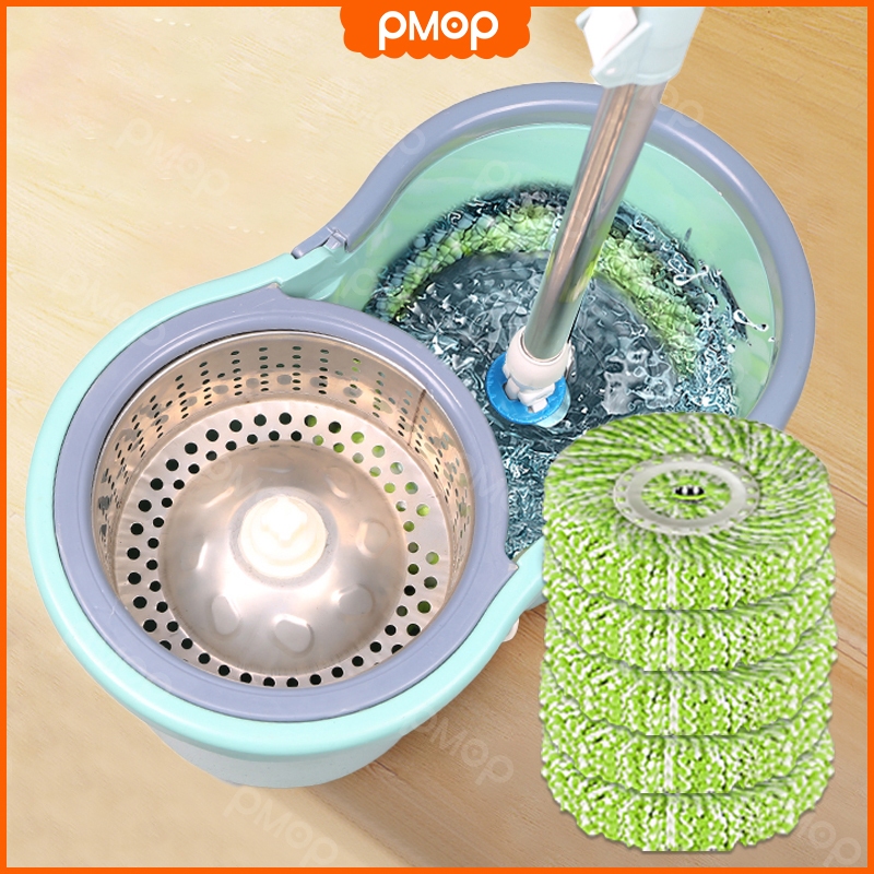 PMOP Blue Mop with Spinner and Bucket Extended rod 360 Easy Rotating ...