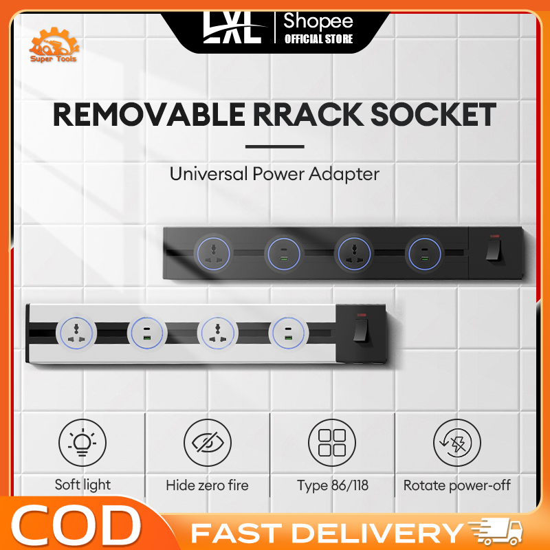 Track Socket 0.5M Mobile Power Track Socket Universal Power Adapter 【10 ...
