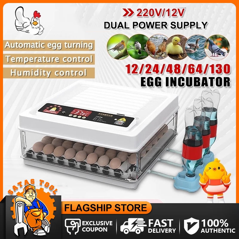 【UPGRADE】Egg Incubator Fully Automatic Egg Incubator Intelligent Digital Hatcher Brooder with ...