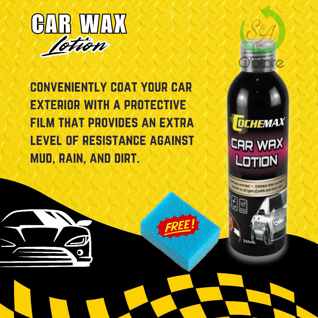 COCHEMAX Motor Car Wax Lotion Enhances Clear Coat Finish and Safe for ...