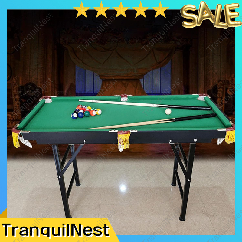TranquilNest Mini Billiard Table Set Wooden Tabletop Adjustable Pool ...