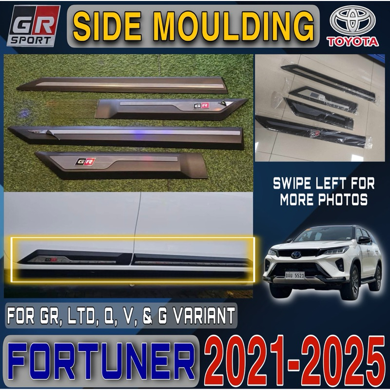Toyota Fortuner 2021-2025 GR Side Body Moulding | Shopee Philippines
