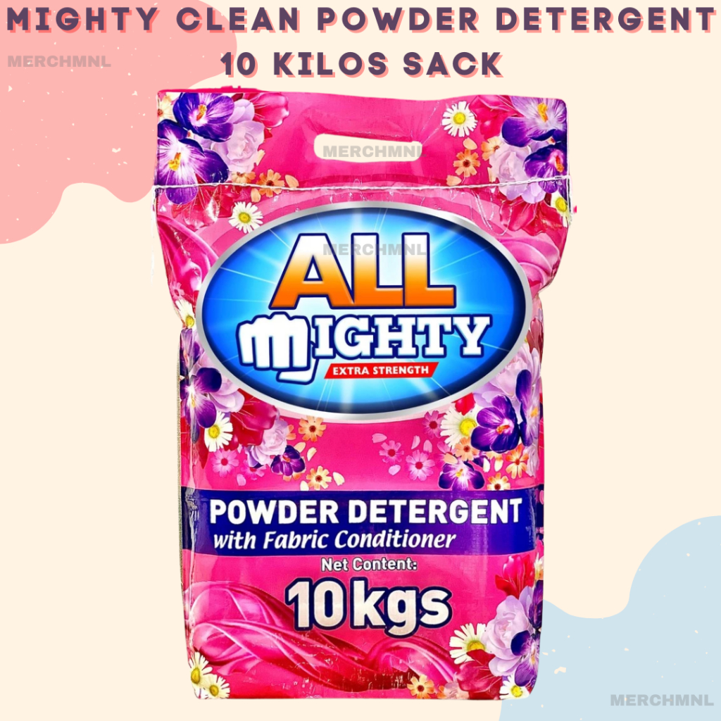 All Mighty Clean Detergent Powder Floral Blossom 10 KILOGRAM SACK JUMBO ...