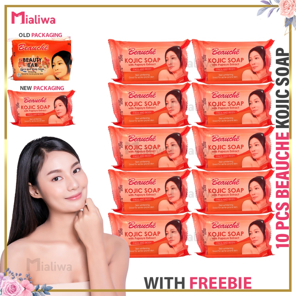 10 Pcs Beauche Kojic Soap 90g Sabon Pampaputi Moisturizing Whitening Exfoliating Facial Body ...