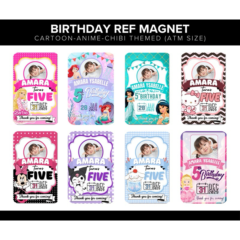 ATM SIZE REF MAGNET SOUVENIR BIRTHDAY CHRISTENING | Shopee Philippines