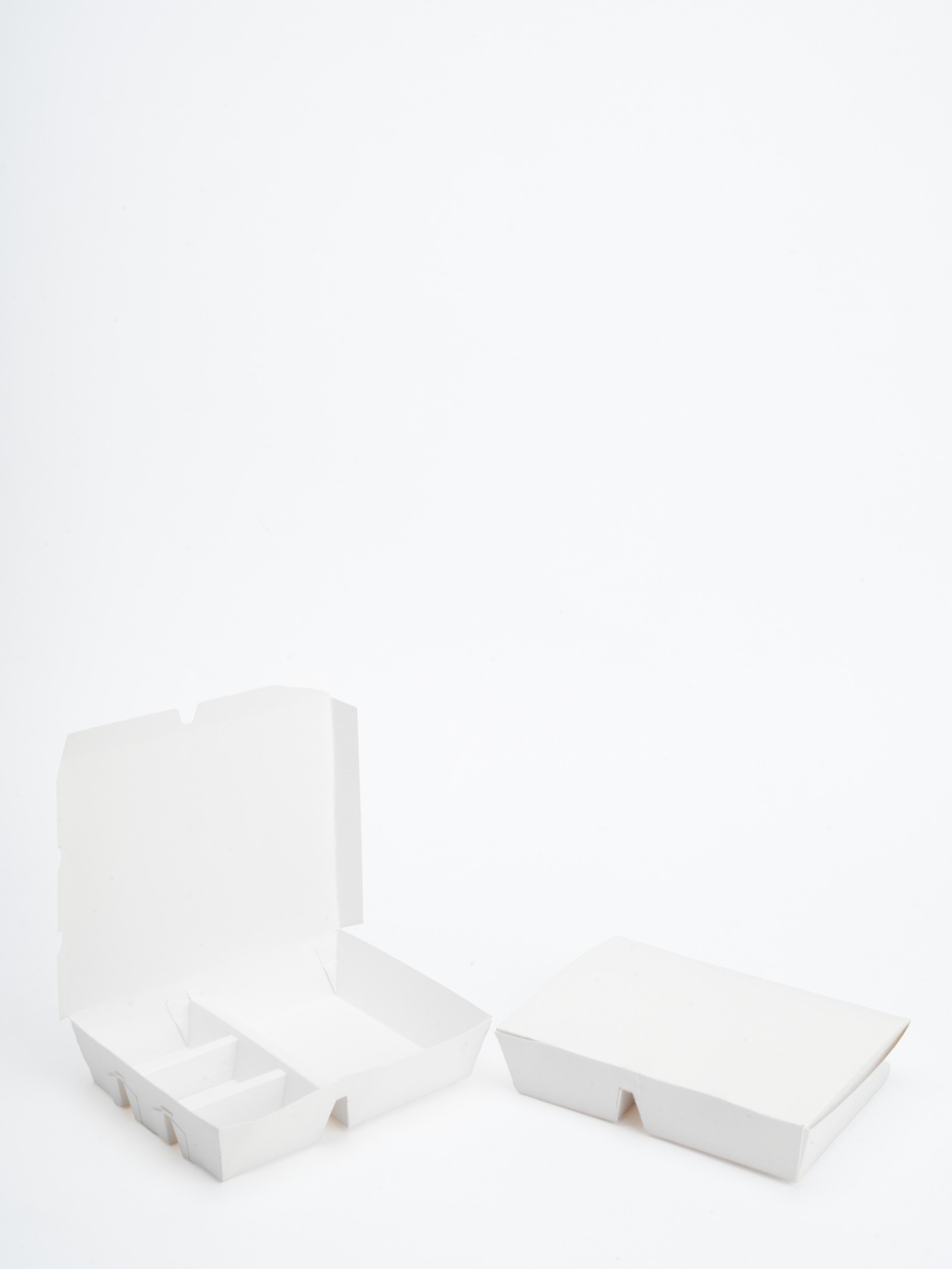 4-Division PE Coated Food Box / Meal Box / Bento Box (50pcs) | Shopee ...