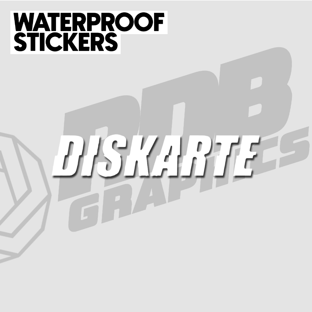 Diskarte Sticker Waterproof Cutout Decal for Motorcycle Car Bike ...
