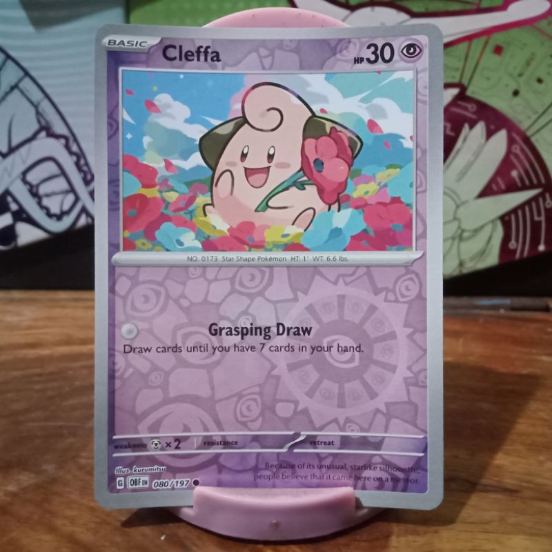 Cleffa - 80/197 - Common Reverse Holo Obsidian Flames Pokemon TCG ...