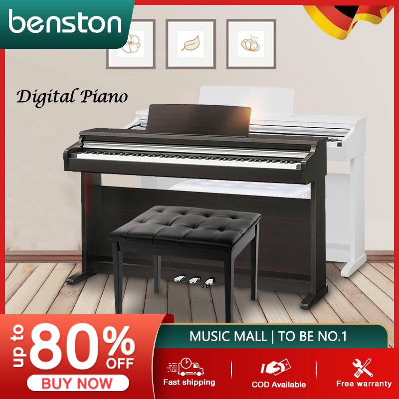 88 Key Weighted Digital Piano with Flip Cover Full Size Hammer Action ...