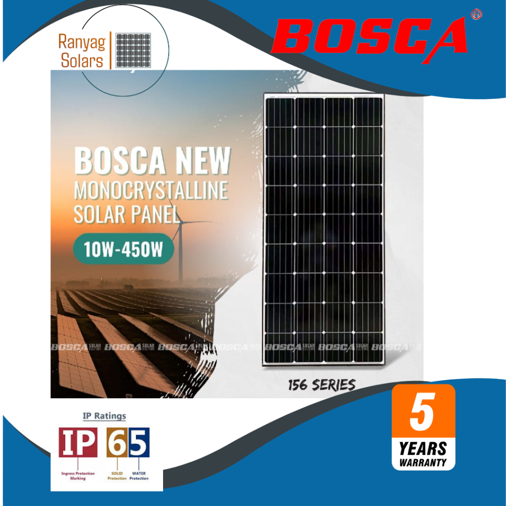 BOSCA Monocrystalline 156 Cells Solar Panel 12V 10W 25W 35W Solar ...
