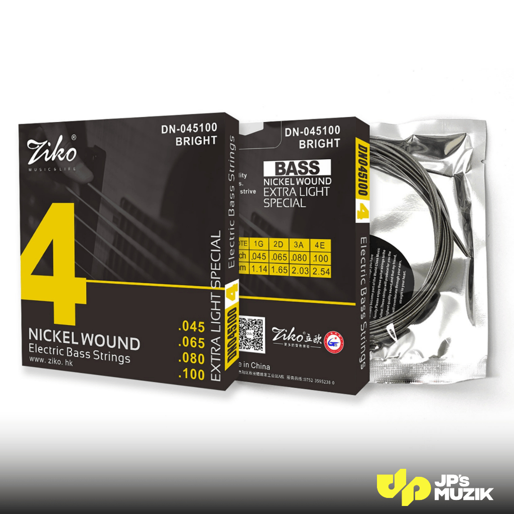 Ziko Bass Guitar Strings Complete Set Bass String Nickel Wound Bass ...