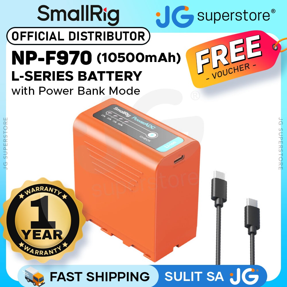 SmallRig L-Series NP-F970 Rechargeable Battery 10500mAh with Power Bank ...