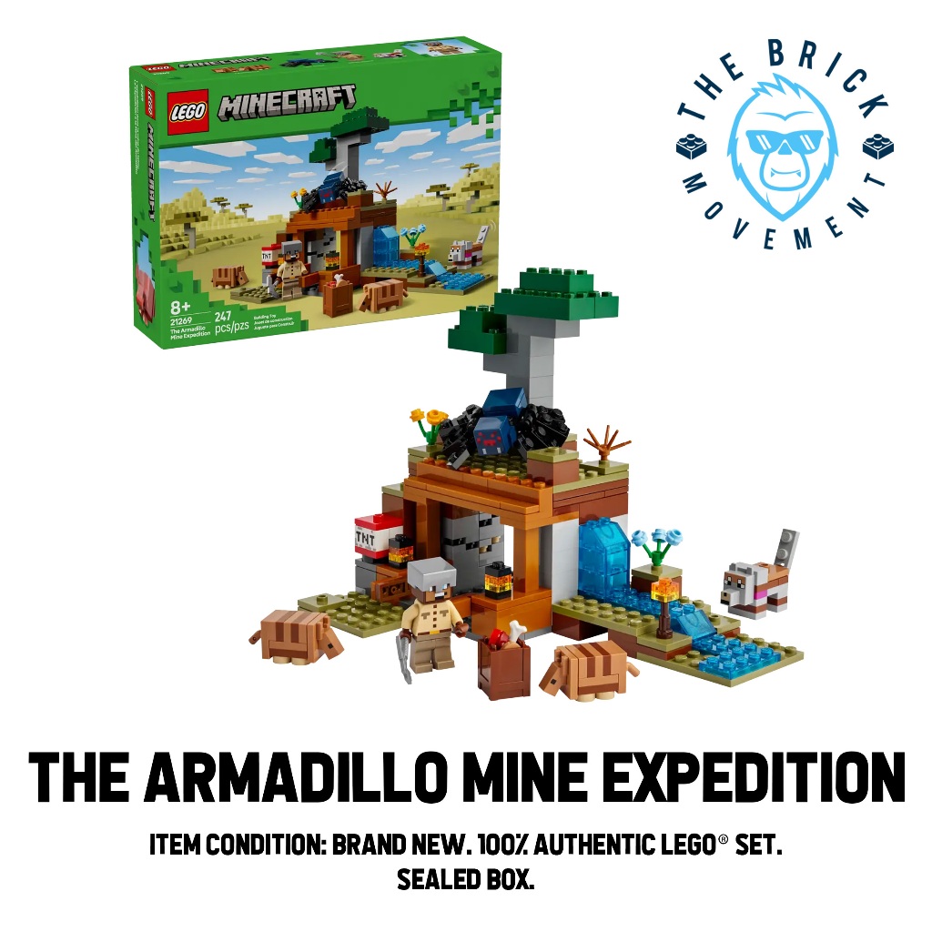 LEGO® MINECRAFT 21269 The Armadillo Mine Expedition Set | Shopee ...
