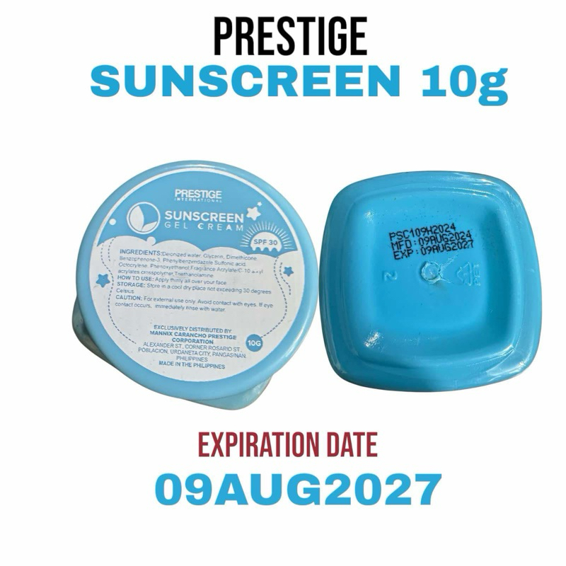 Prestige Sunscreen Gel Cream (blue) | Shopee Philippines