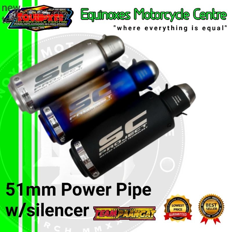 SC PROJECT 51MM POWER PIPE WITH SILENCER (G) | Shopee Philippines