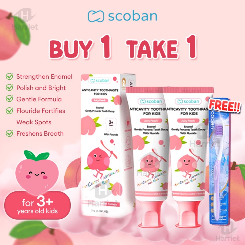 Scoban Anticavity Toothpaste For 3+ Years Kids Whitening Teeth and ...