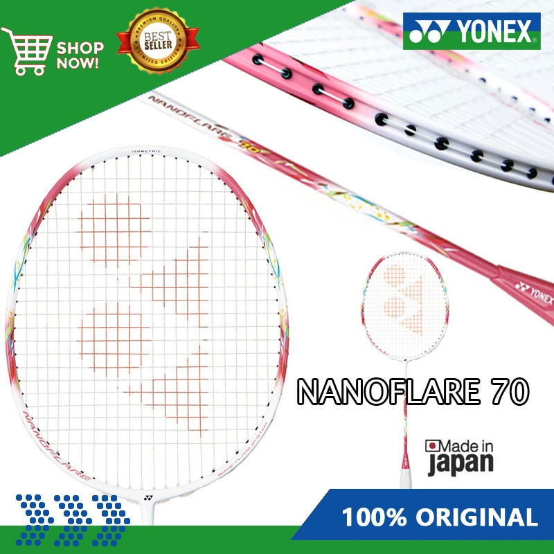 【100% original】YONEX NANOFLARE 70 Badminton Racket Full Carbon Single 4U 83g Made In Japan ...