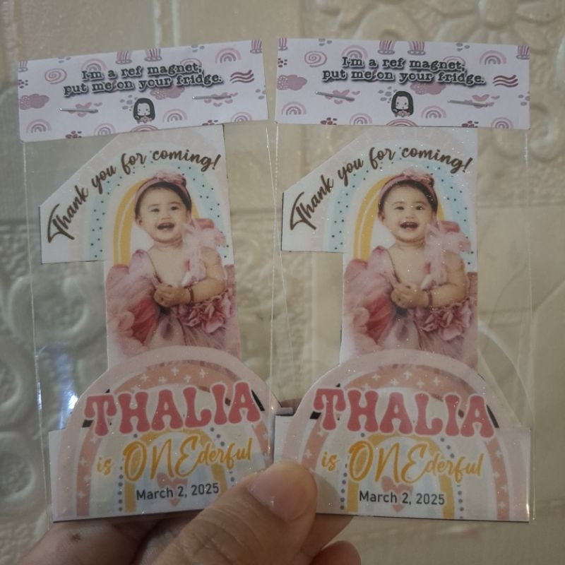 Number 1 Cut Ref Magnet party souvenir giveaway for 1st birthday ...