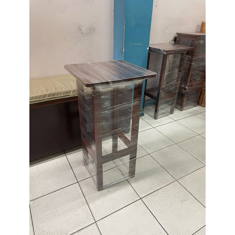 Solid kd mahongay wood square top bar stool. 15x15inches, 29 inches ...