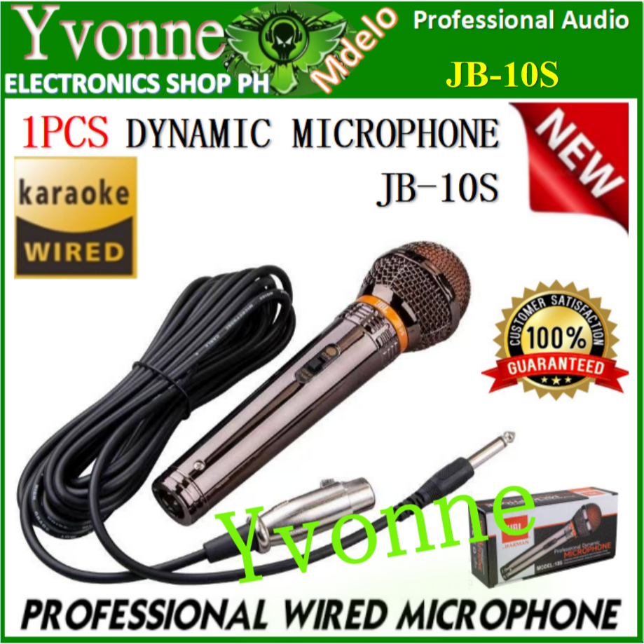 Yvonne shop Professional Vocal Dynamic Wired Microphone JB 10S for Karaoke and Stage Performance ...