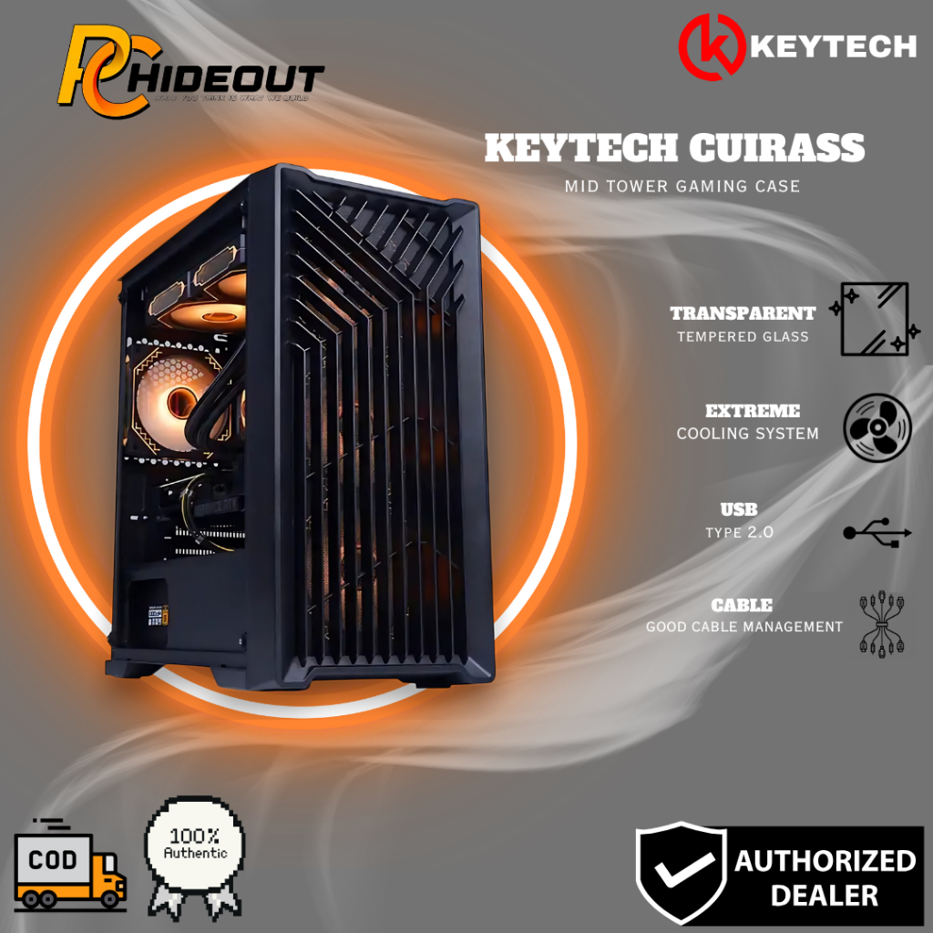 KEYTECH Knight Series - CUIRASS GAMING PC CASE | Shopee Philippines