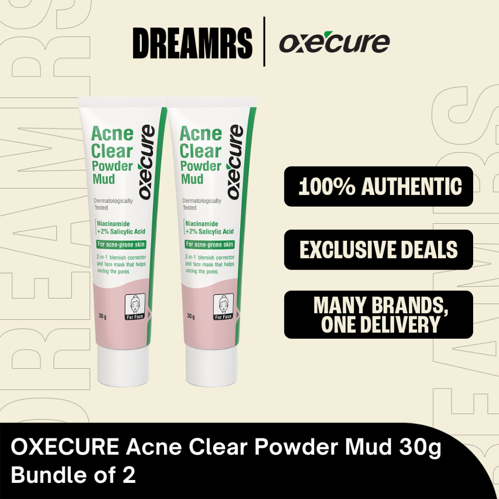 OXECURE Acne Clear Powder Mud 30g Bundle of 2 (DREAMRS) | Shopee ...