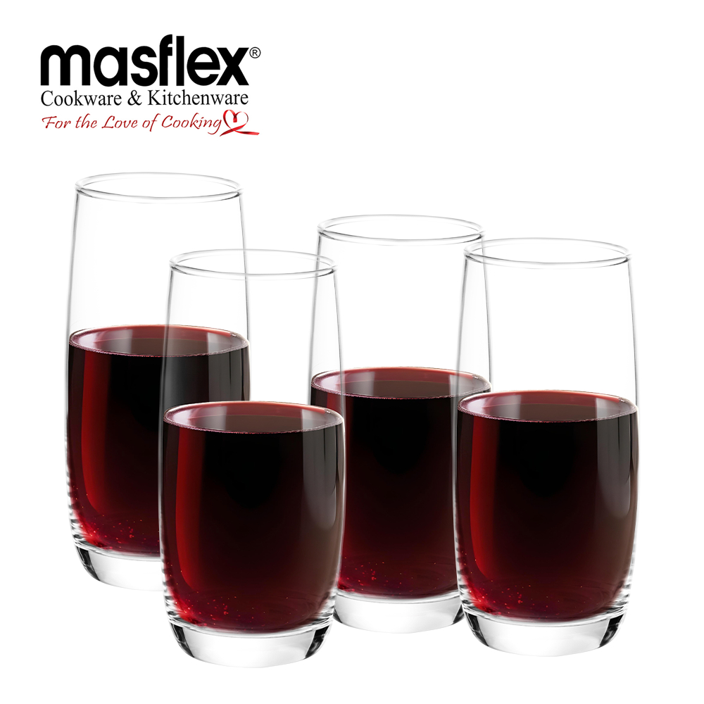 Masflex 4 Piece Glass Tumbler 550ML | Shopee Philippines
