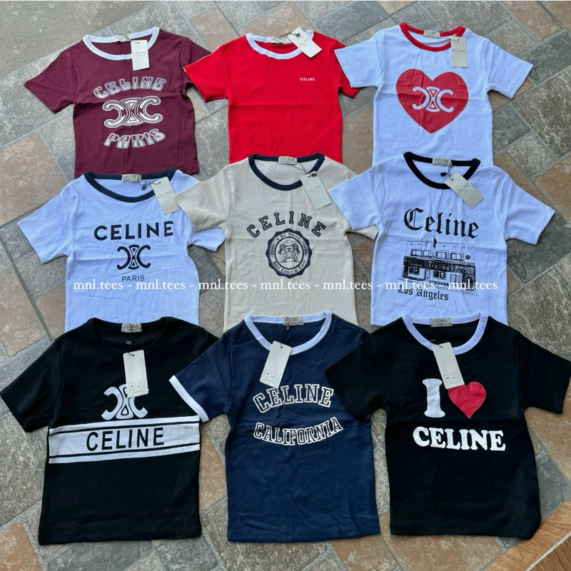 ONHAND | BKK CEL.INE BASIC SEMI CROP KNITTED SHIRTS | mnl.tees | Shopee Philippines