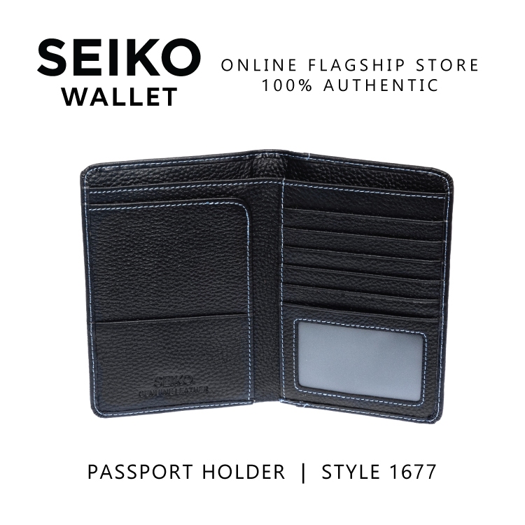 Seiko Genuine Leather Passport Holder Wallet (With RFID Blocker) 1677 ...