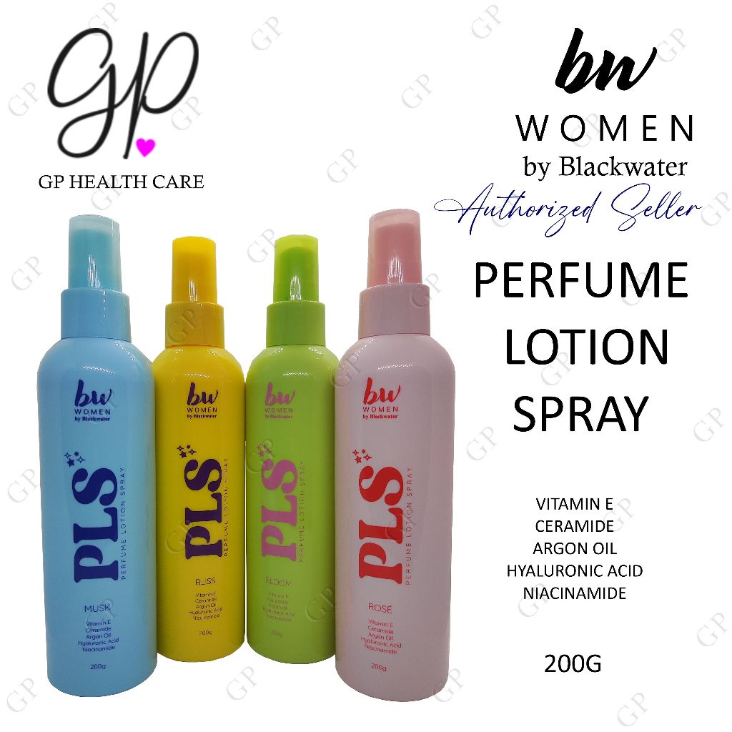 Blackwater BW Perfume Lotion Spray 200G (Rose, Musk, Bliss, and Bloom ...
